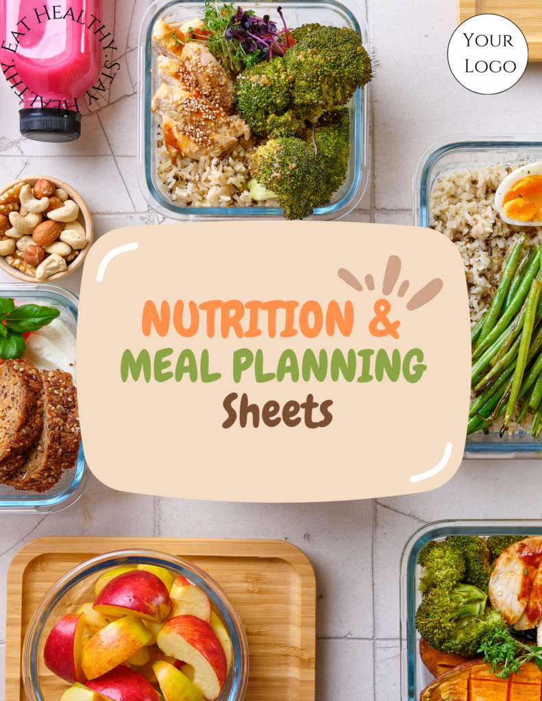 Nutrition Meal Planner Template for Canva | Diet Tracker | TSJMakeovers