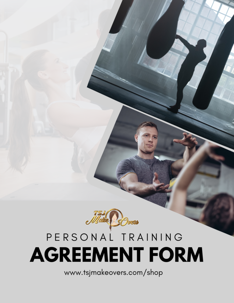 Personal Training Agreement Template (Editable Canva/PDF) | TSJ Makeovers